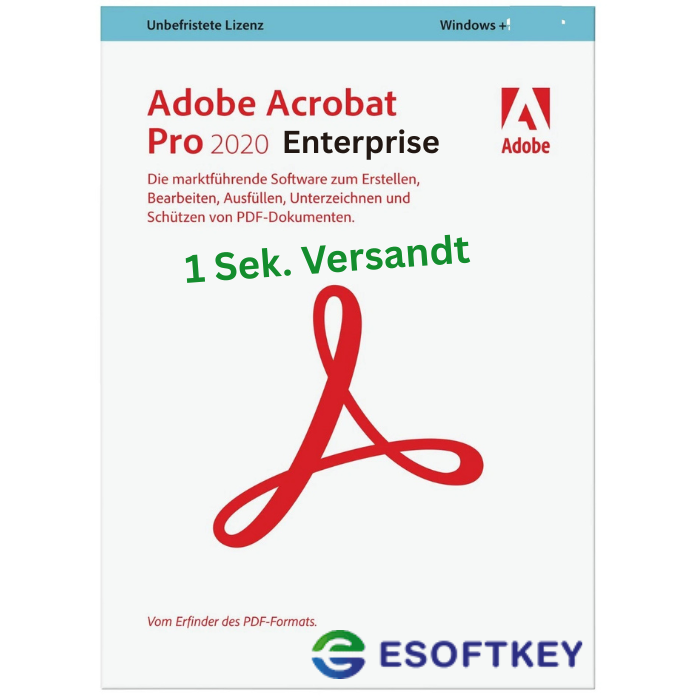 Adobe Acrobat Pro 2020 Enterprise für 3 PCs + Updates | Lifetime Kein ...